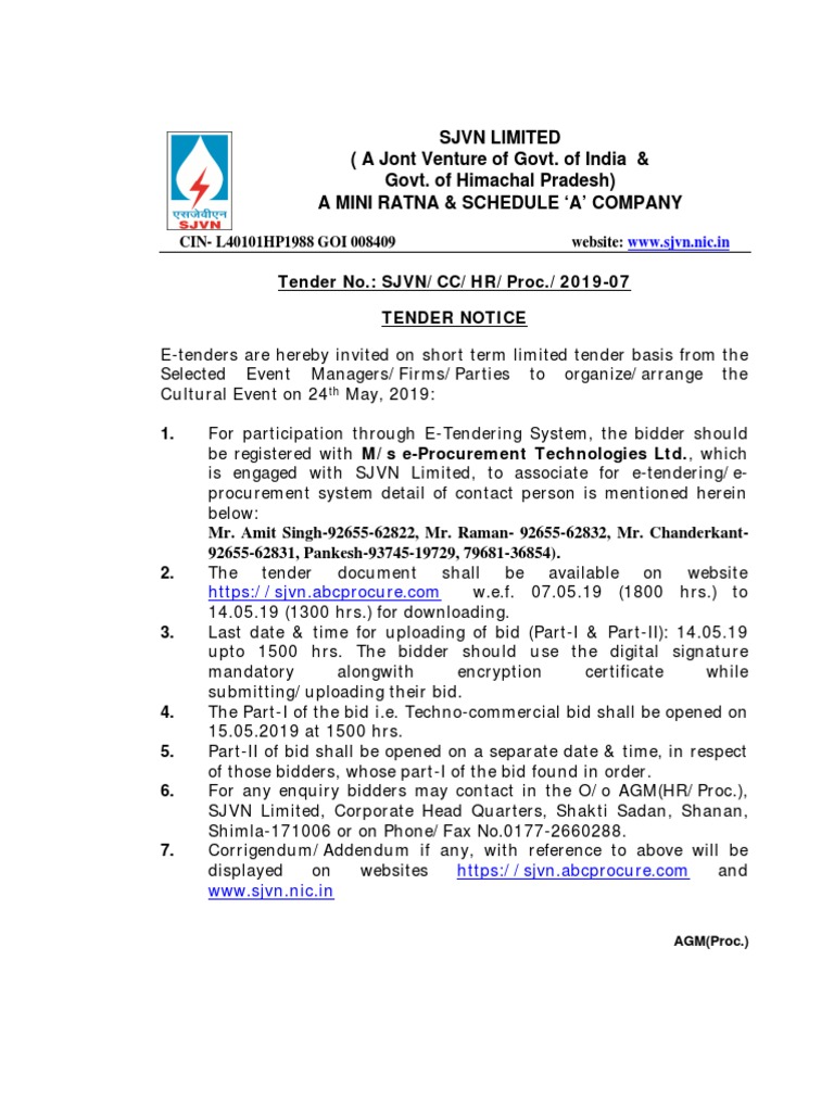 Organize Cultural Event Tender | PDF