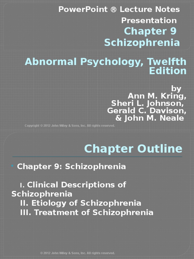 Abnormal Psychology, Twelfth Edition: Schizophrenia | PDF ...