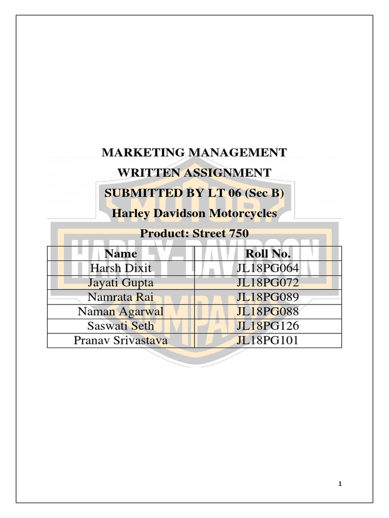 Harley Davidson Marketing Strategy Analysis | PDF | Market Segmentation ...