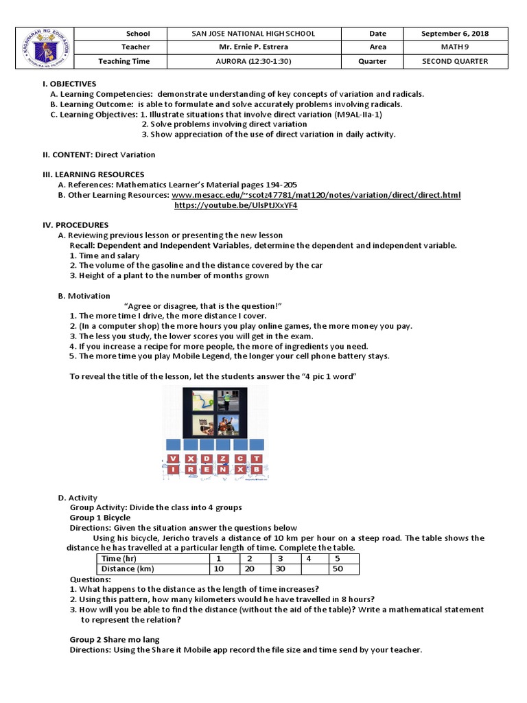 Math Lesson Plan For Teaching Demo | PDF | Learning | Teachers