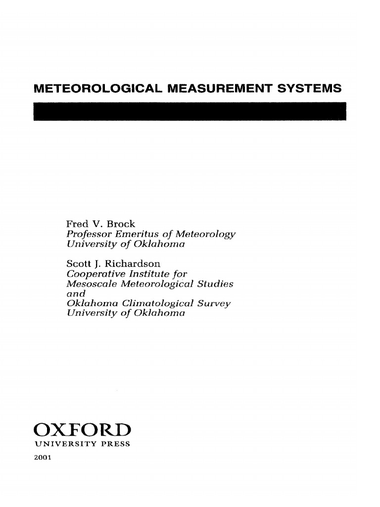 Meteorological Measurement Systems | PDF | Analog To Digital Converter ...