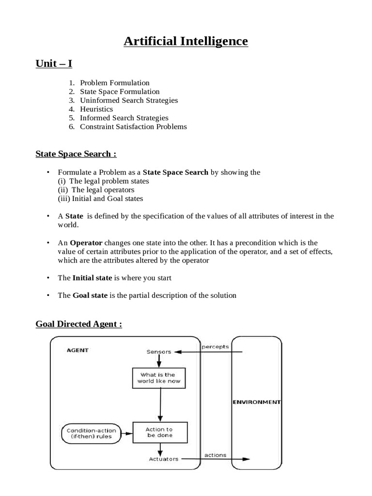 Artificial Intelligence: Unit - I | Download Free PDF | Theoretical ...