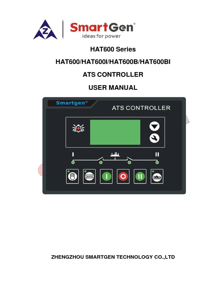 HAT600 Series HAT600/HAT600I/HAT600B/HAT600BI Ats Controller User Manual | PDF | Power Supply ...