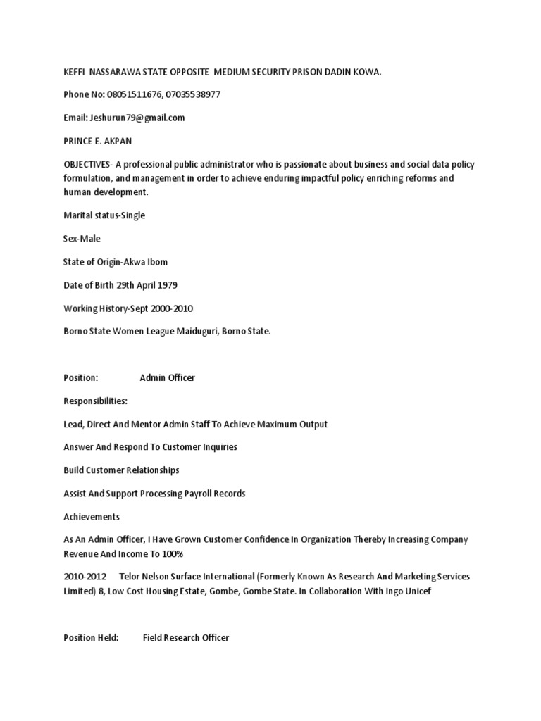 Prince CV | PDF | Business