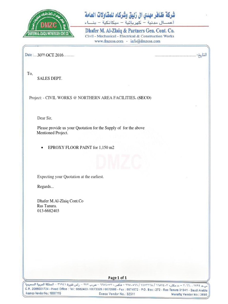 Project: - Civil Works at Northern Area Facilities. (Seco) | PDF