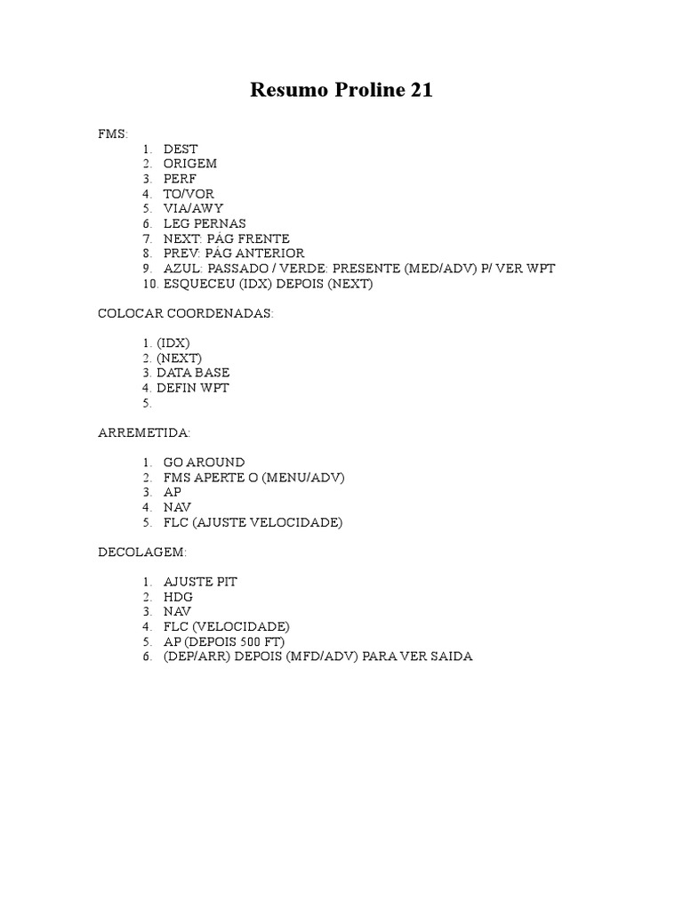 Proline 21: Guia de FMS e Procedimentos | PDF | Tecnologia e Engenharia ...