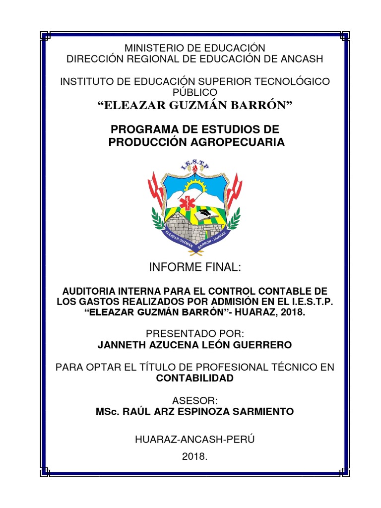 Estructura Del Informe para Contabilidad | PDF