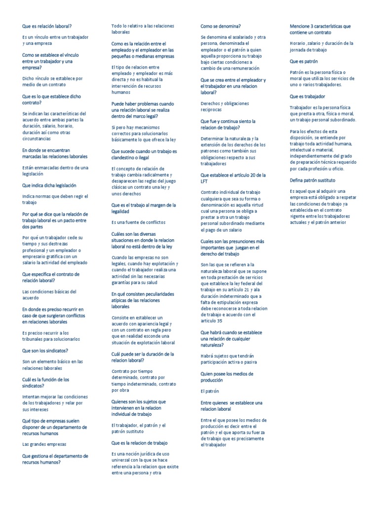 Características y elementos clave de las relaciones laborales | PDF ...