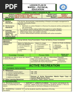 Grade 10 Active Recreation Lesson Plan | PDF | Self-Improvement