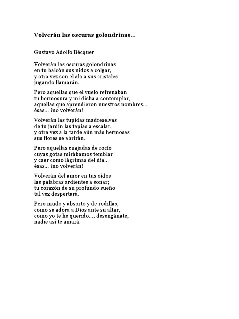 Volverán Las Oscuras Golondrinas | PDF | Naturaleza | Religión y creencia