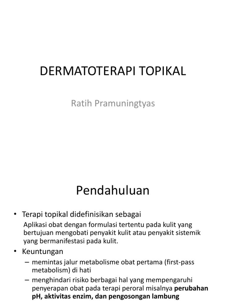 Dermatoterapi Topikal | PDF | Kesehatan Holistik