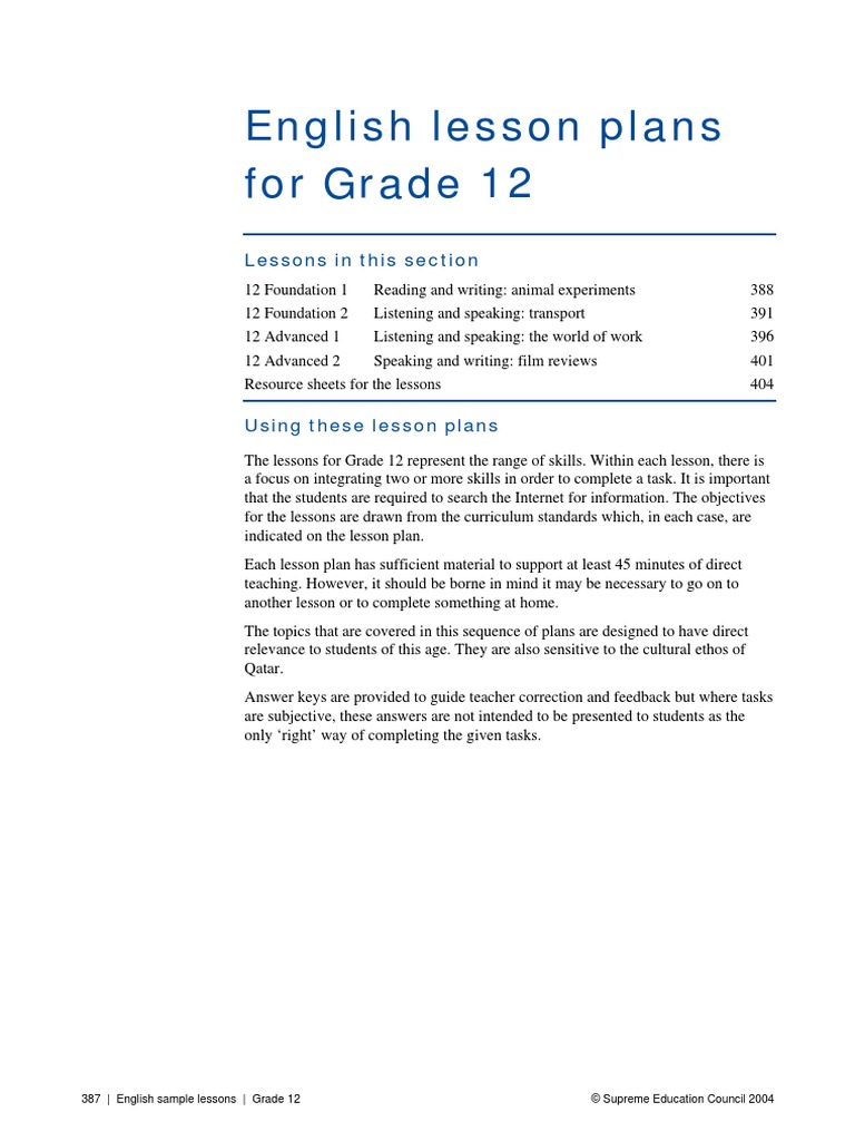 G12 PDF | PDF | Lesson Plan | Experiment