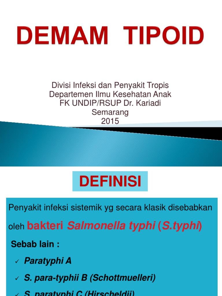 Demam Tipoid | PDF | Salmonella | Epidemiology