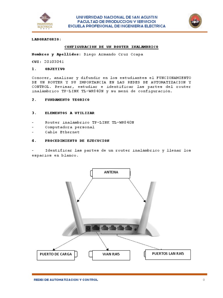 Configuración de Router Inalámbrico | PDF | Dirección IP | Arquitectura ...
