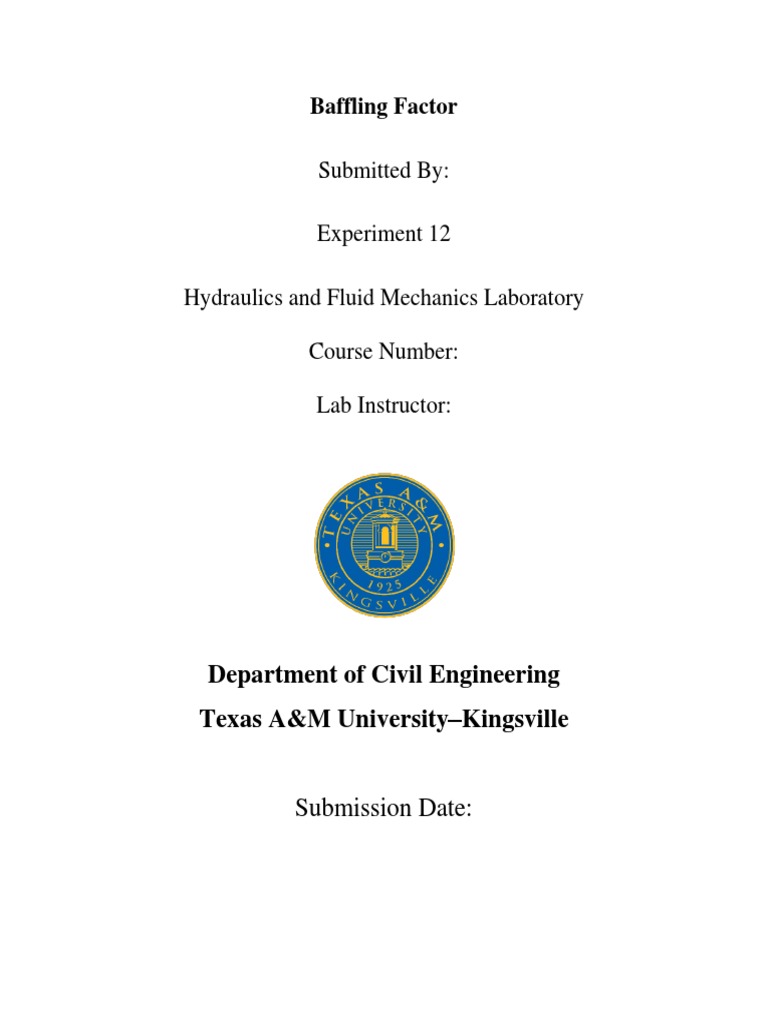 Submitted By:: Baffling Factor | PDF | Chemical Engineering | Chemistry