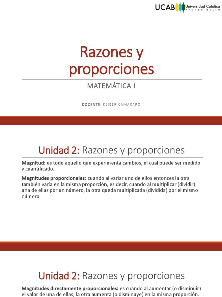 Razones y Proporciones | PDF | Porcentaje | Proporción