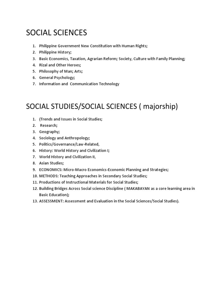 SOCIAL SCIENCES - Lecture Outline 2019 | PDF | History