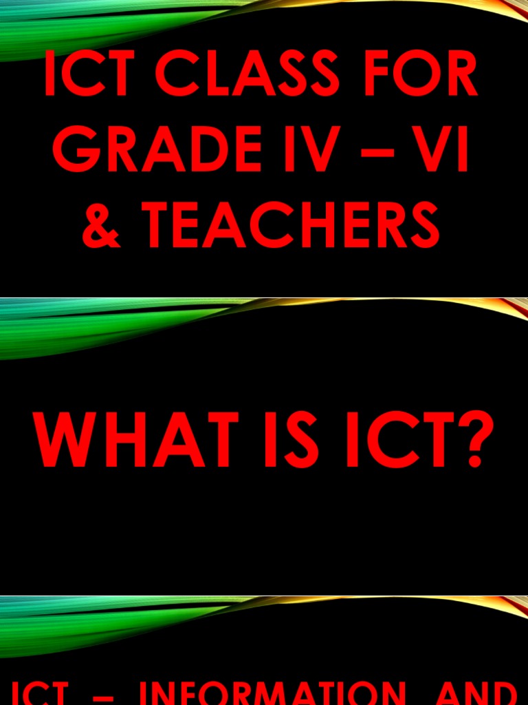 Ict Class For Grade Iv - Vi & Teachers | PDF | Computer Keyboard ...