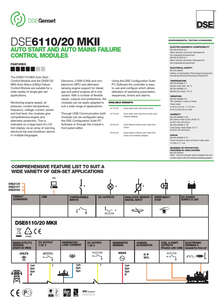 DSE6110 6120 MKII Installation Instructions PDF | PDF | Mains ...