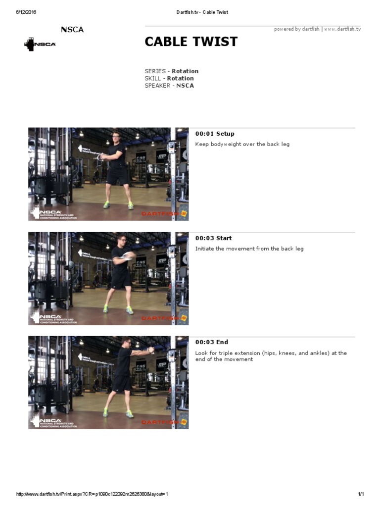 Cable Twist: SERIES Rotation SKILL Rotation Speaker Nsca | PDF