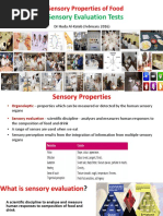 Sensory Evaluation Form | PDF | Senses | Food And Drink