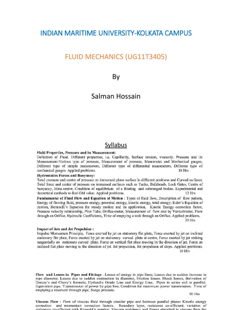 Fluid Mechanics | Download Free PDF | Pressure Measurement | Buoyancy