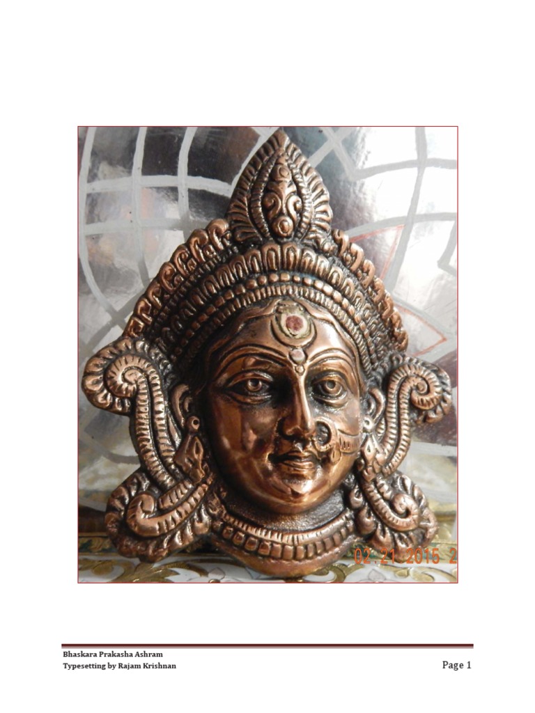 Devi Mahatmyam Text (Sanskrit - Easy Read Version For Homam) | PDF | Thumb | Hand