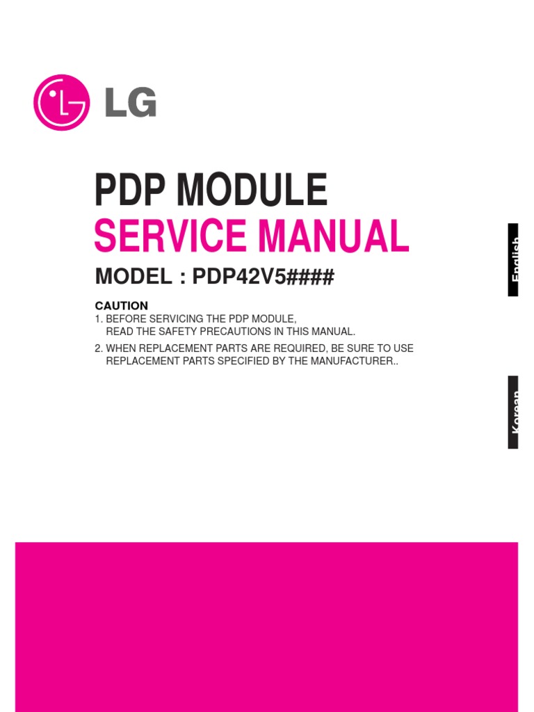 PDP Module: Service Manual | PDF | Power Supply | Direct Current