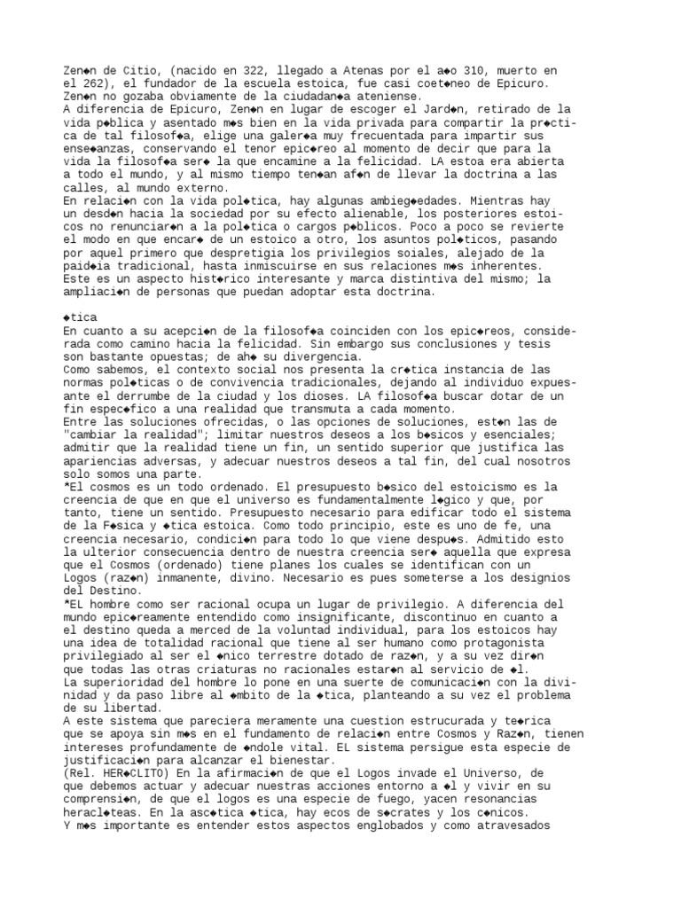 Un análisis histórico y filosófico del estoicismo desde sus orígenes con Zenón de Citio hasta ...