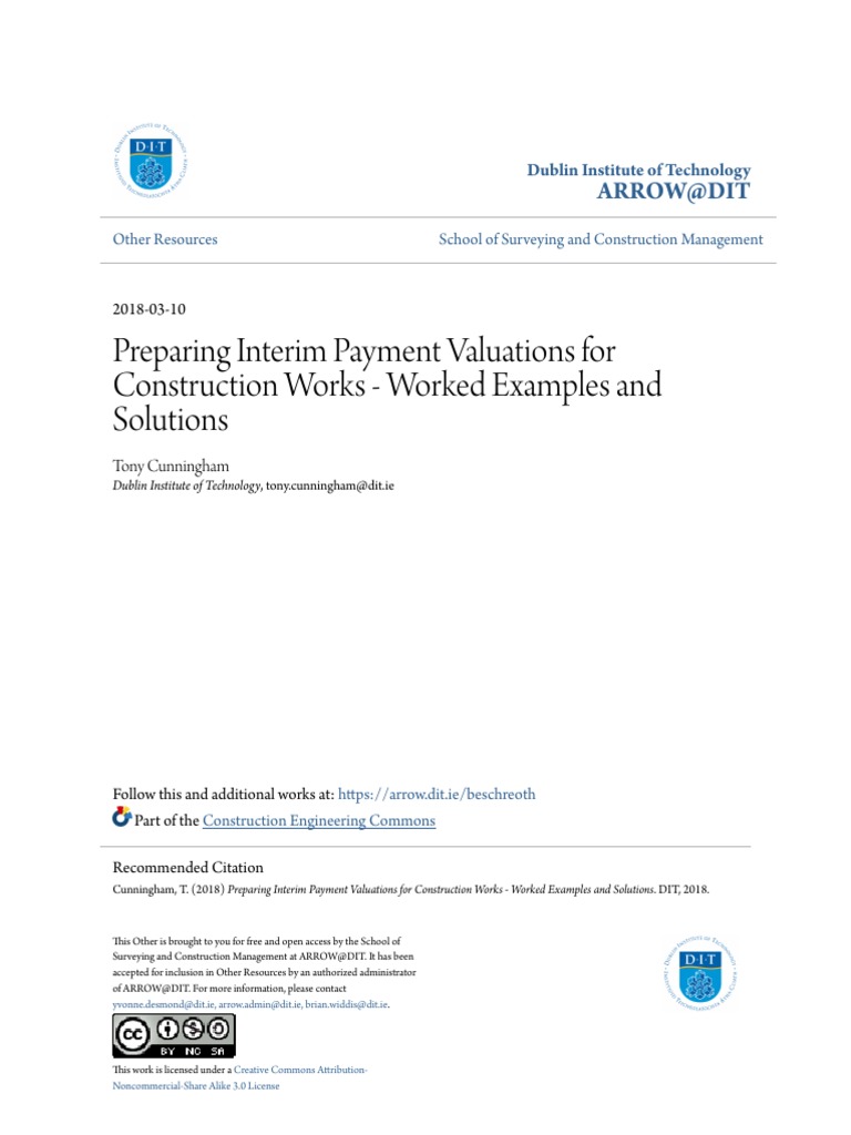Preparing Interim Payment Valuations For Construction Works - Wor PDF ...