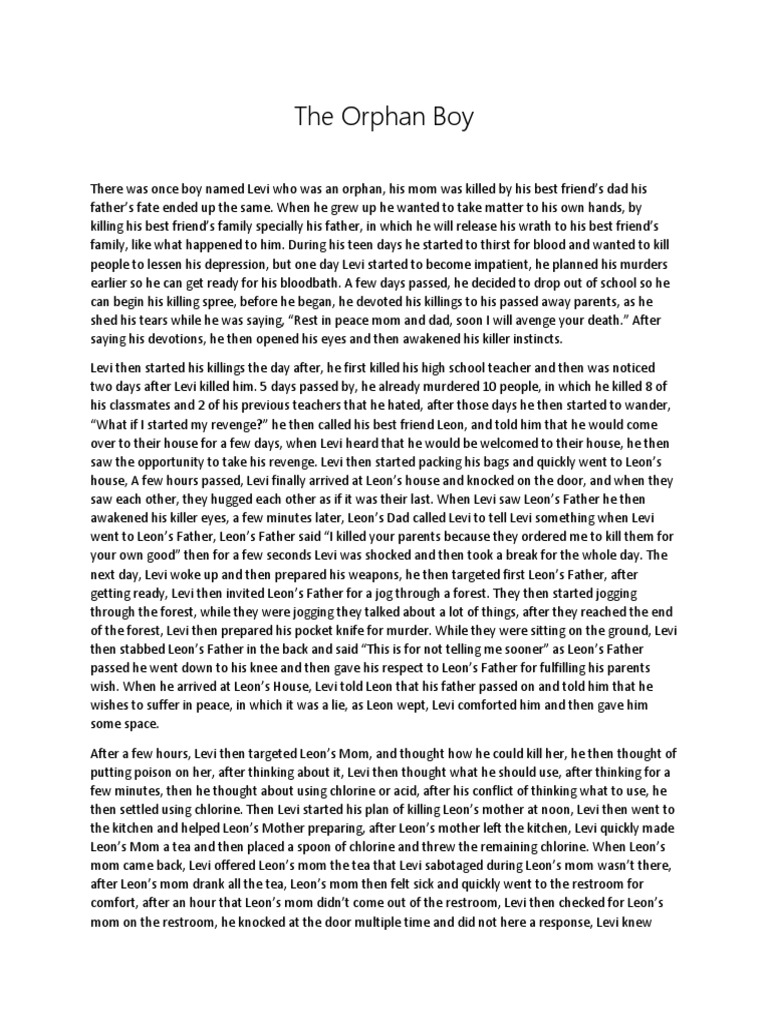 The Orphan Boy | PDF