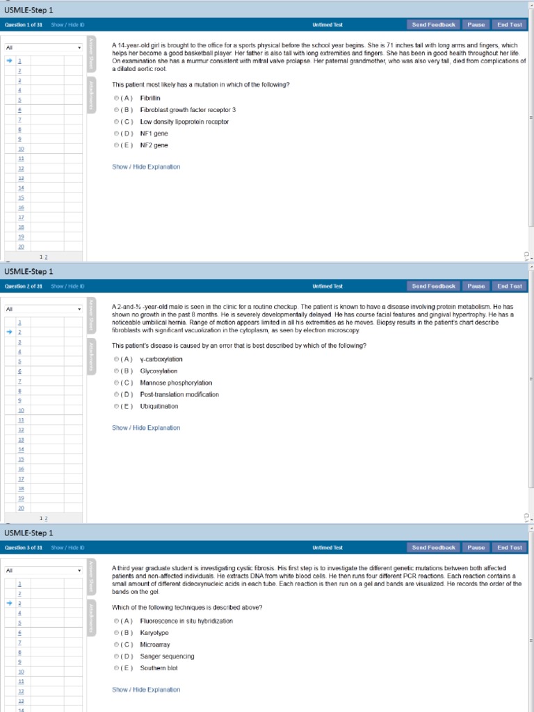 Nbme Subject Test MCQ - Biochemistry 3 of 5 (Questions) | PDF