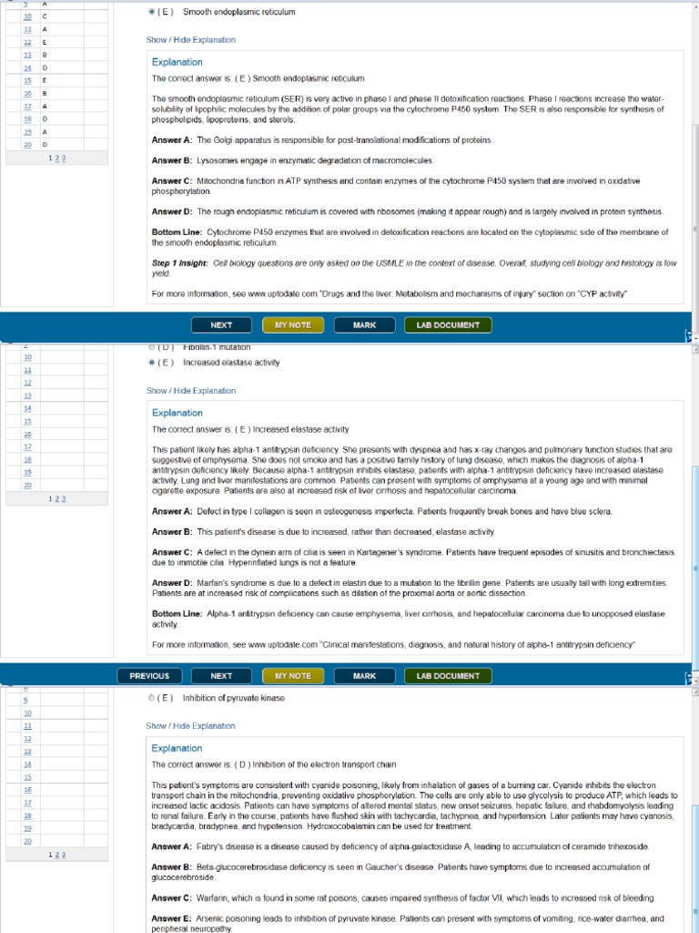 Nbme Subject Test MCQ - Biochemistry 2 of 5 (Answers) | PDF