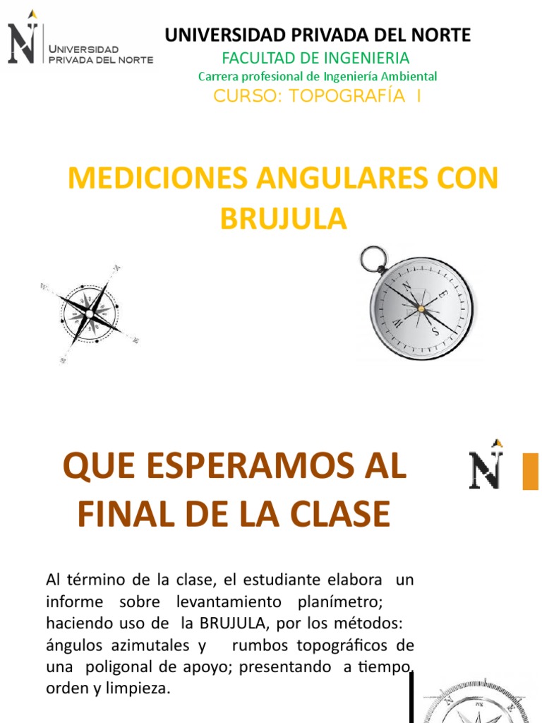 Uso de la Brújula en Topografía | PDF | Azimut | Brújula