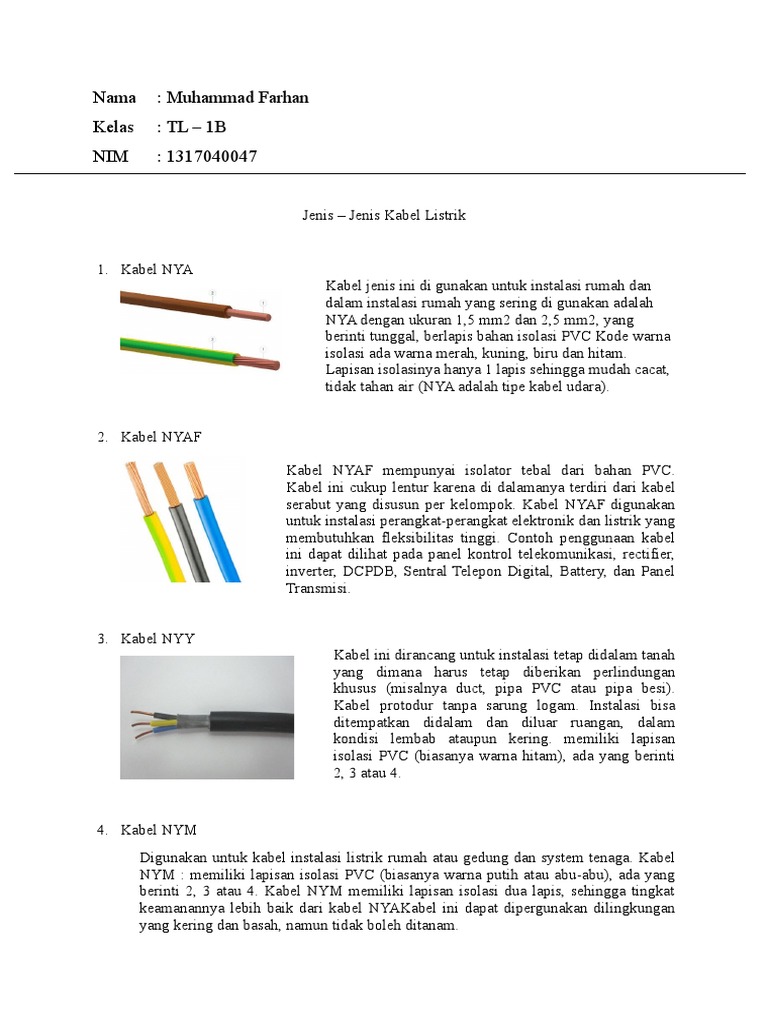 Jenis Jenis Kabel | PDF