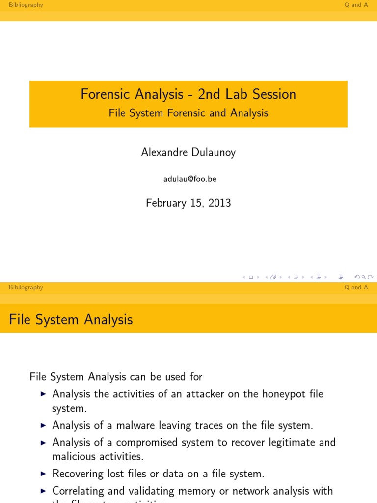 Forensic Analysis PDF | PDF | File System | Operating System Technology