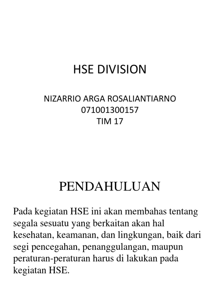 Hse Division | PDF