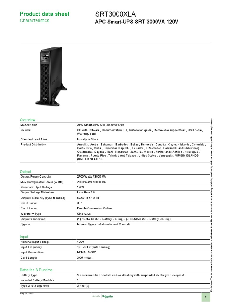 Smart-Ups On-Line Srt3000xla Apc | PDF | Electronics | Electrical ...