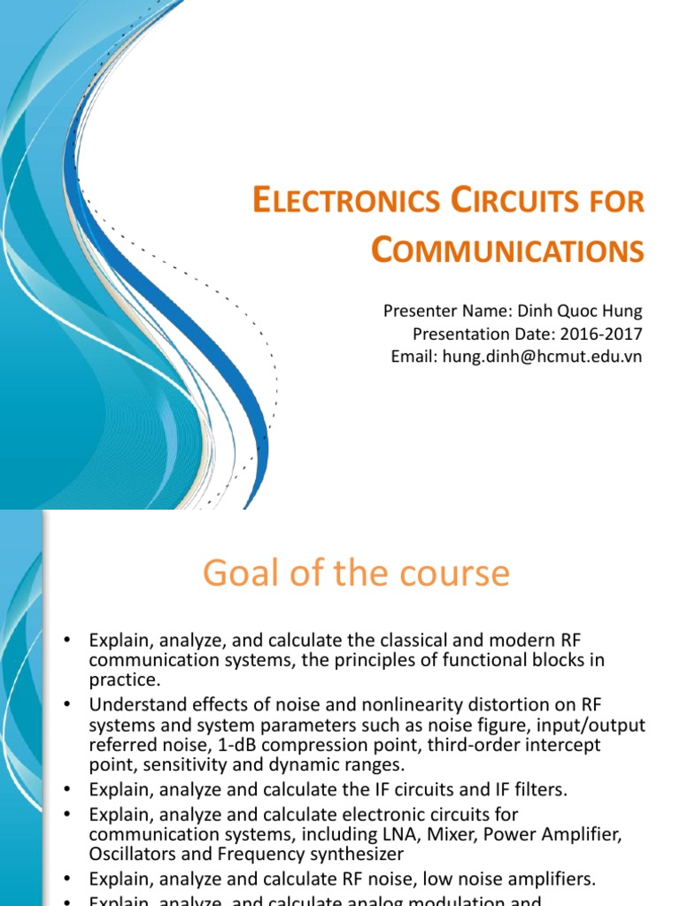 Electronics Circuits For Communications | PDF | Transmitter ...