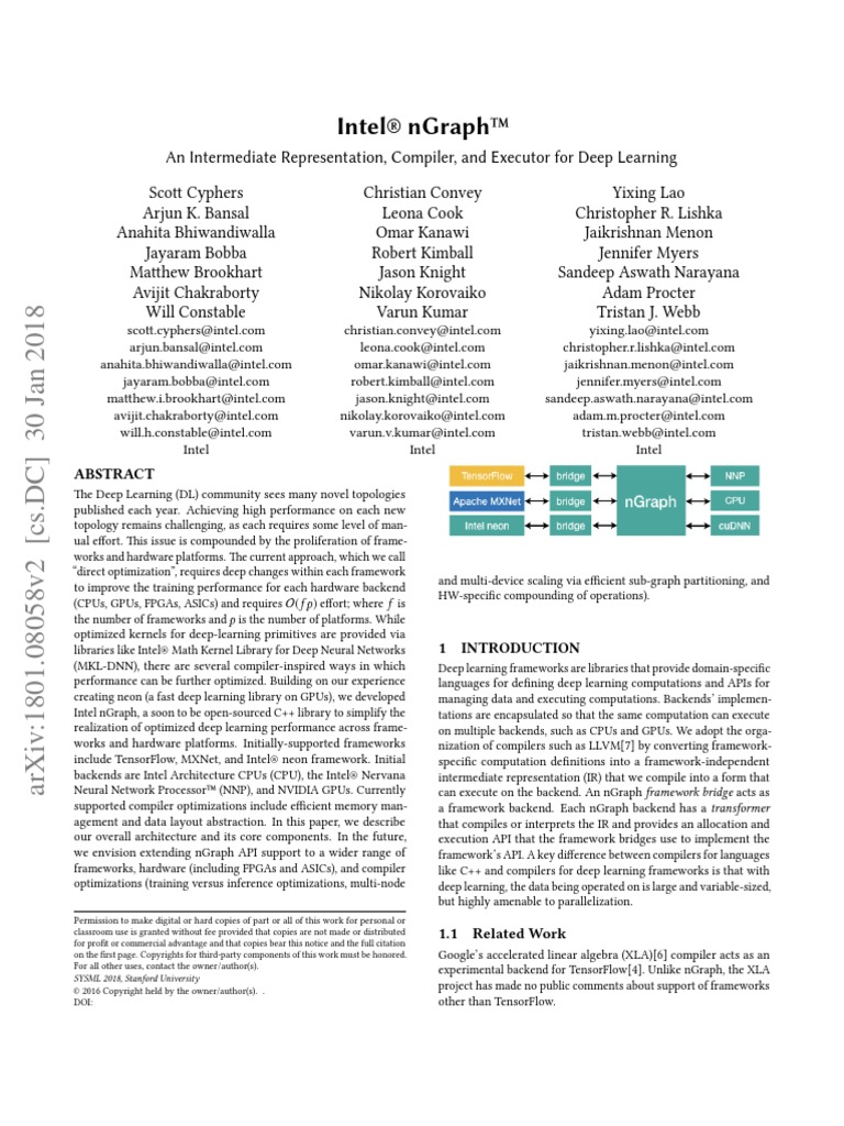 Intel® Ngraph™ | Download Free PDF | Compiler | Deep Learning
