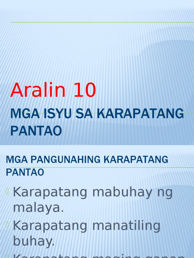 Mga Isyu Sa Karapatang Pantao | PDF