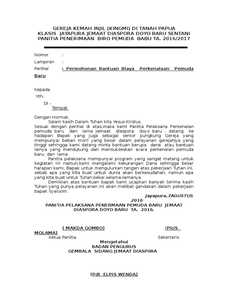 Proposal Bantuan Dana | PDF