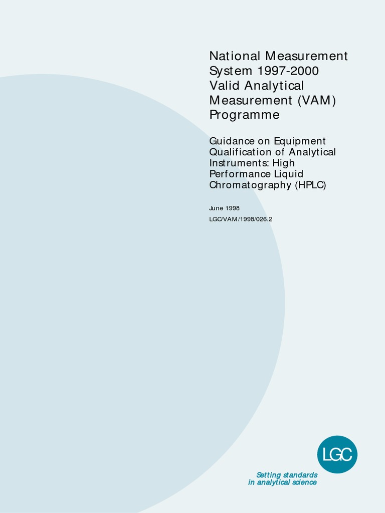 National Measurement System 1997-2000 Valid Analytical Measurement (VAM ...
