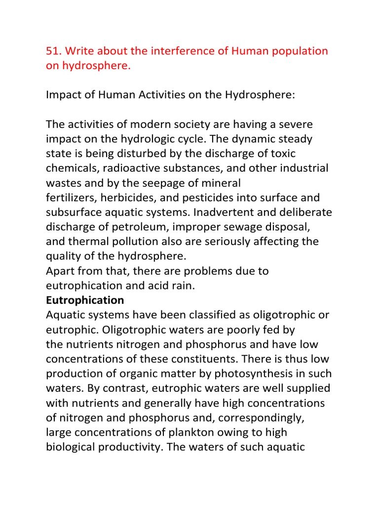 EST Assignment 11 | PDF | Eutrophication | Soil