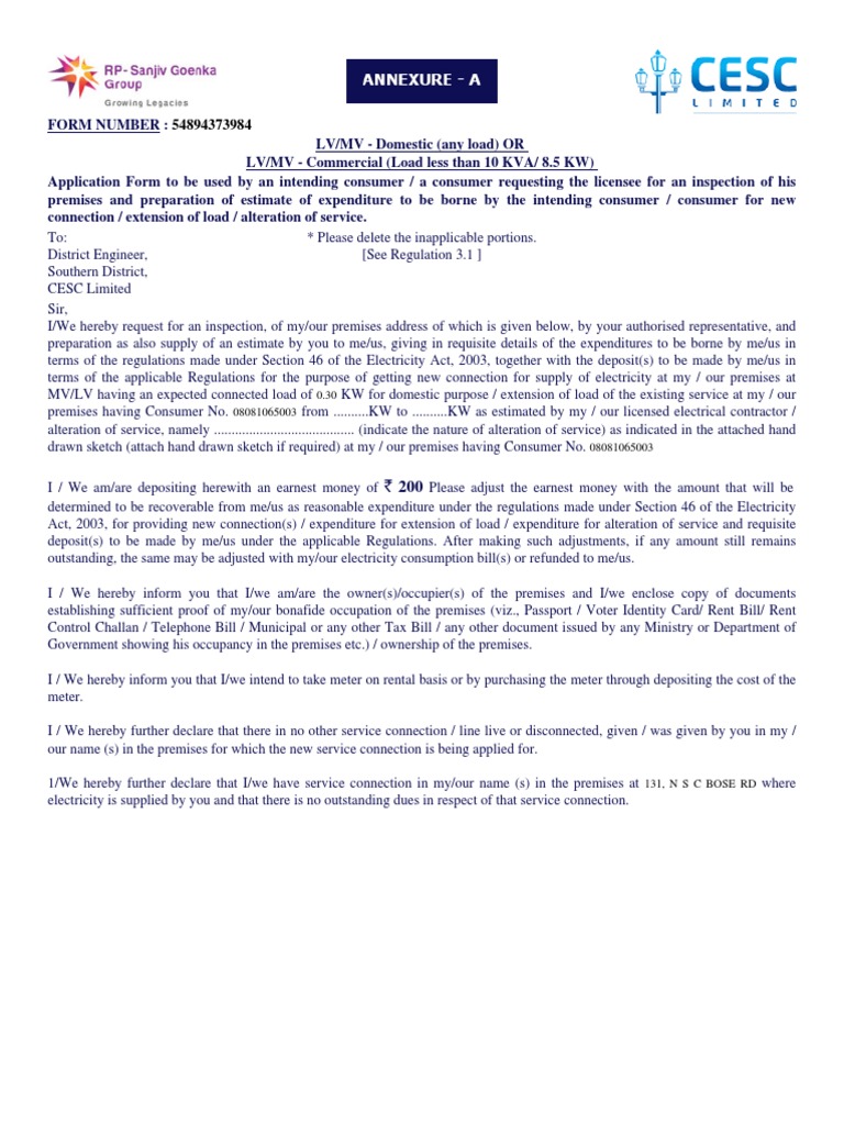 Online Annexure A Form | PDF | Identity Document | Government