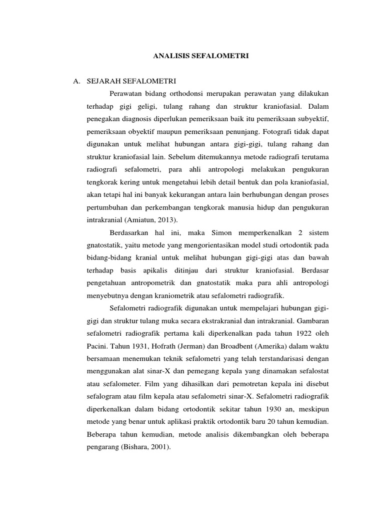 Analisis Sefalometri | PDF