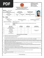 Admit Card Sample SSC | PDF