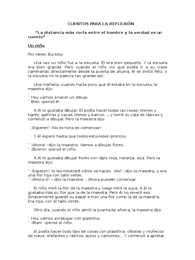 Cuento para Reflexionar | PDF | Ocio