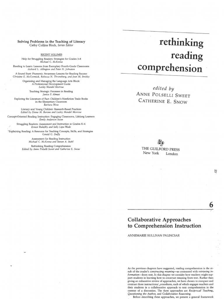 Collaborative Strategies for Reading Comprehension | PDF | Reading ...