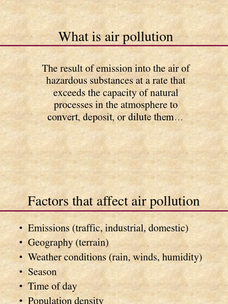 Air Pollution Class | PDF | Air Pollution | Particulates